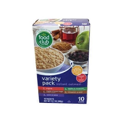 Buy Food Club Instant Oatmeal Variety Pack - ... Online | Mercato