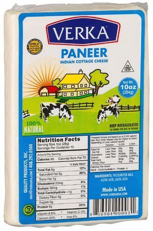 Buy Verka 100% Natural Indian Cheese Paneer -... Online | Mercato