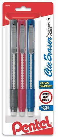 Buy Pentel Clic Retractable Erasers With Grip... Online | Mercato