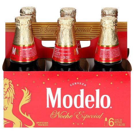 Buy Modelo Beer - 6 x 12 Fluid Ounce Bottles Online | Mercato