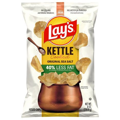 Buy Lay's Less Fat Kettle Cooked Original Sea... Online | Mercato