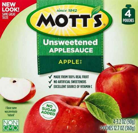 Buy Mott's Applesauce, Apple - 4 x 3.2 Ounces Online | Mercato