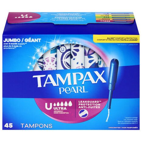 Buy Tampax Ultra Unscented Jumbo Tampons - 45... Online | Mercato
