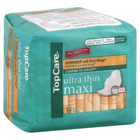Buy TopCare Pads, Ultra Thin Maxi, Overnight,... Online | Mercato