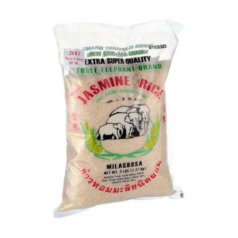 Buy Three Elephants Rice, Jasmine, Mixed - 80... Online | Mercato