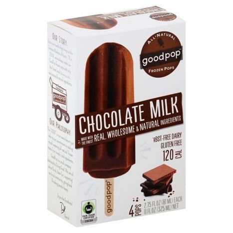 Buy GoodPop Frozen Pops, Chocolate Milk - 4 Each Online | Mercato
