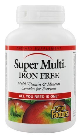 Buy Natural Factors Super Multi Iron Free Cap... Online | Mercato
