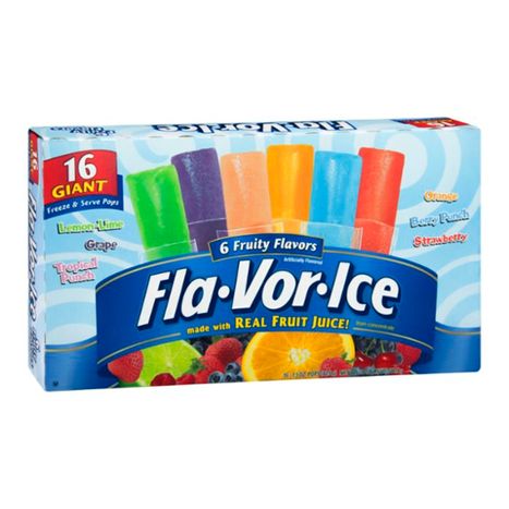 Buy Fla Vor Ice Freeze Pops, 6 Fruity Flavors... Online | Mercato