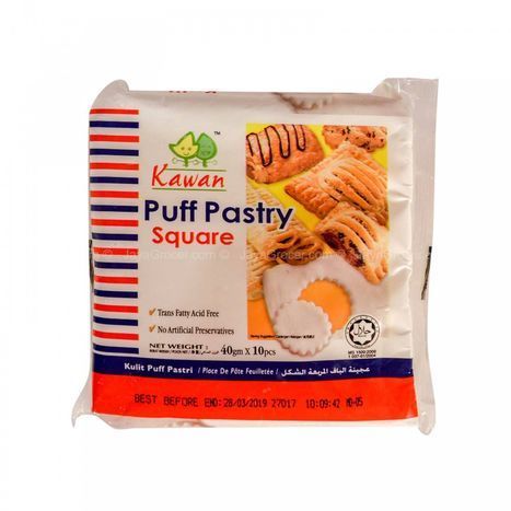 Buy Kawan Square Puff Pastry - 400 Grams Online | Mercato