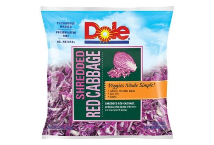 Buy Dole Red Cabbage Shredded Online | Mercato